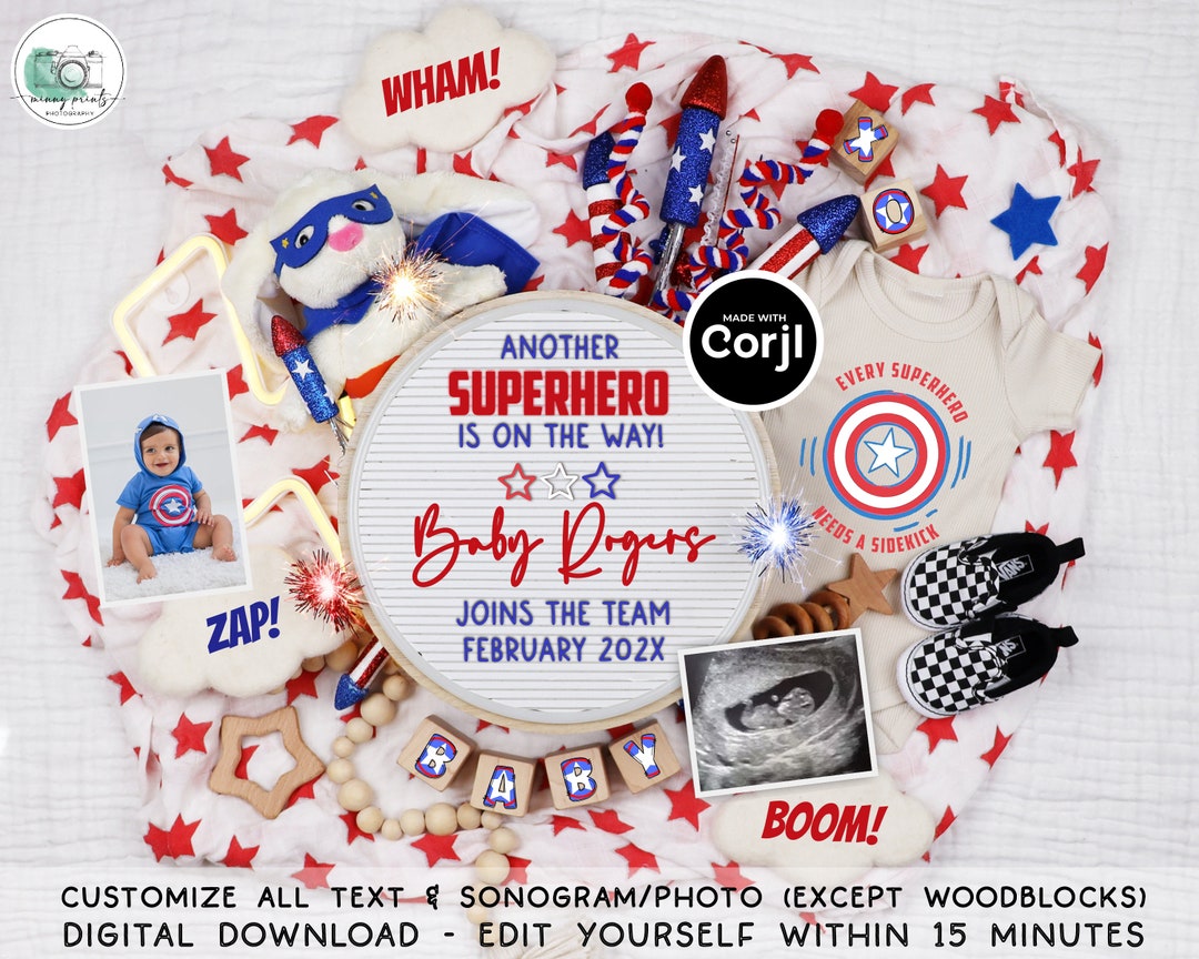 Superhero Sibling Pregnancy Announcement: Comic Book Baby Reveal ...