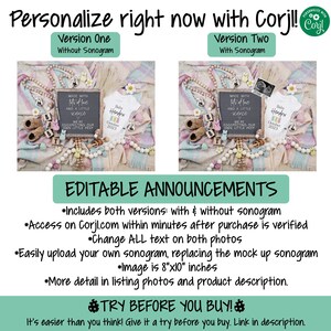 Easter IVF IUI Pregnancy Announcement Digital, Christian Baby Reveal ...