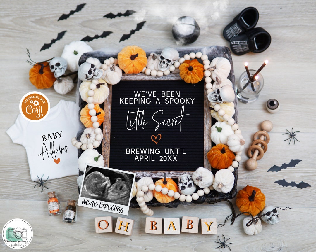 We've Been Keeping a Secret Pregnancy Announcement, Digital Halloween ...