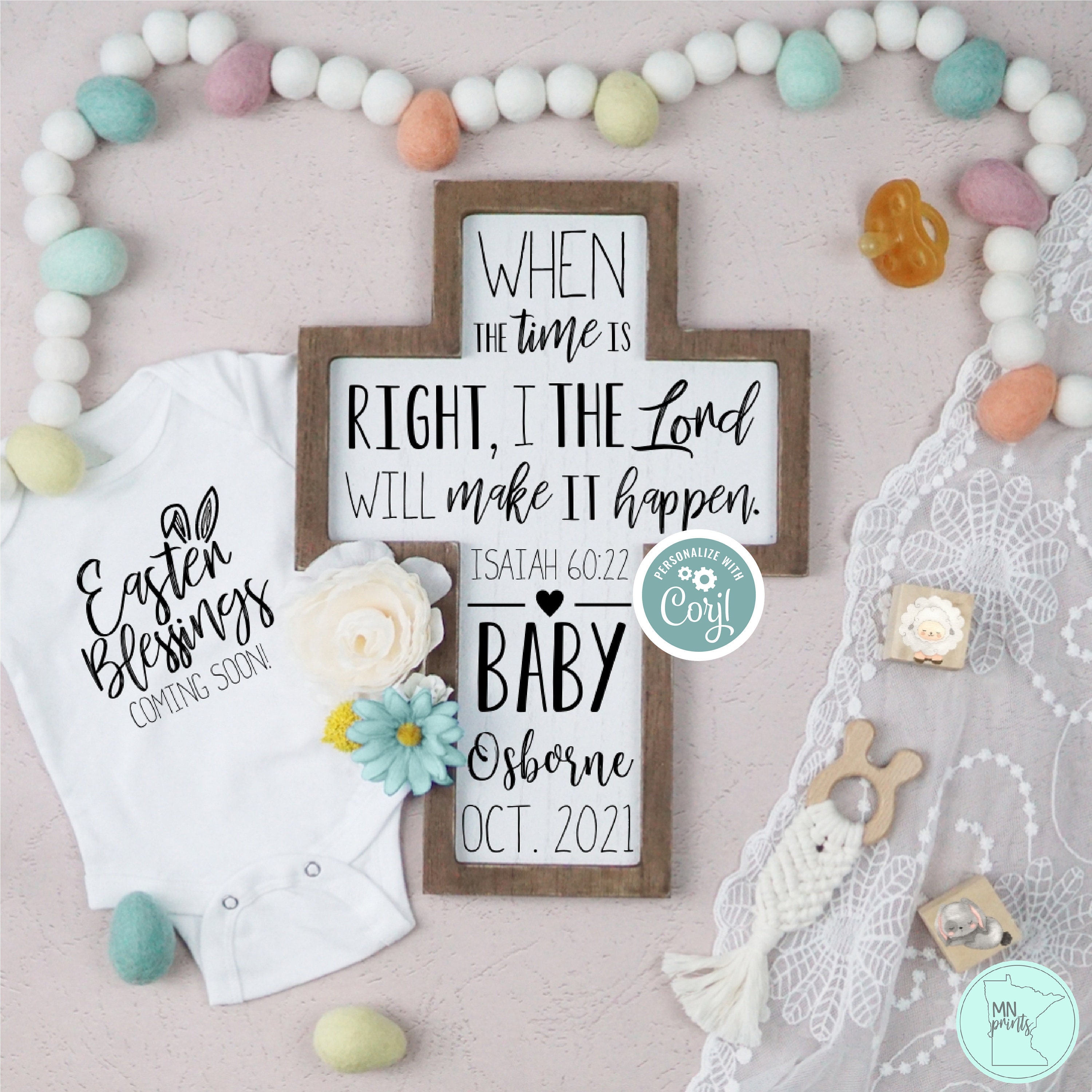 Christian Easter Pregnancy Announcement Digital Easter | Etsy