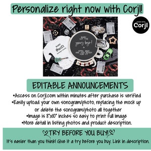 TS Reputation Pregnancy Announcement Digital, Rep Baby Reveal Template ...