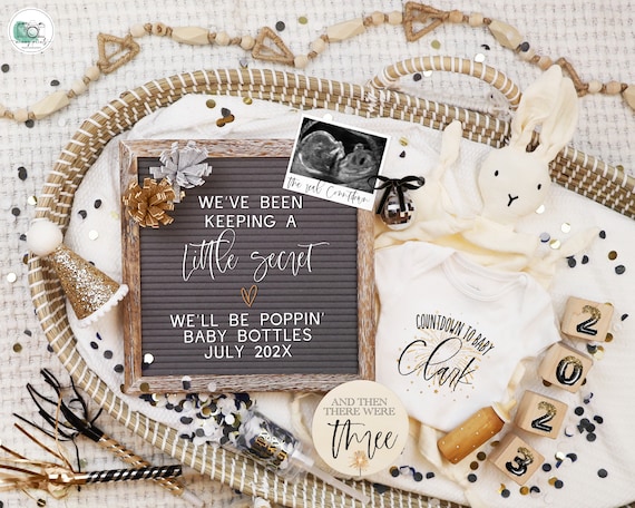 Boho New Years Eve Baby Announcement, Digital Boho New Year Poppin ...