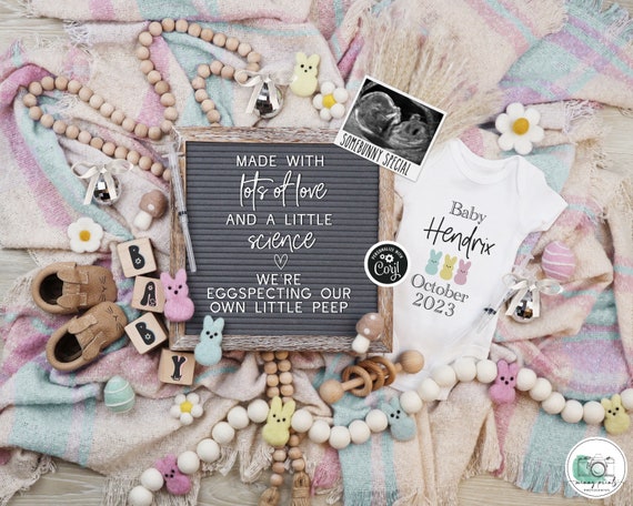 Easter IVF IUI Pregnancy Announcement Digital, Christian Baby Reveal ...