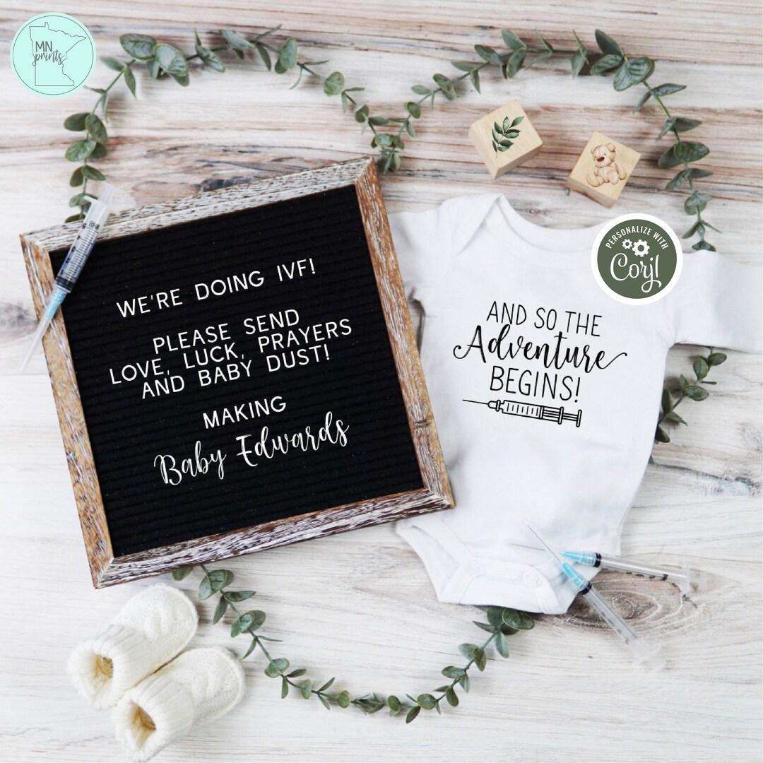 IVF Announcement, IVF Greenery Journey Announcement, Eucalyptus Social ...