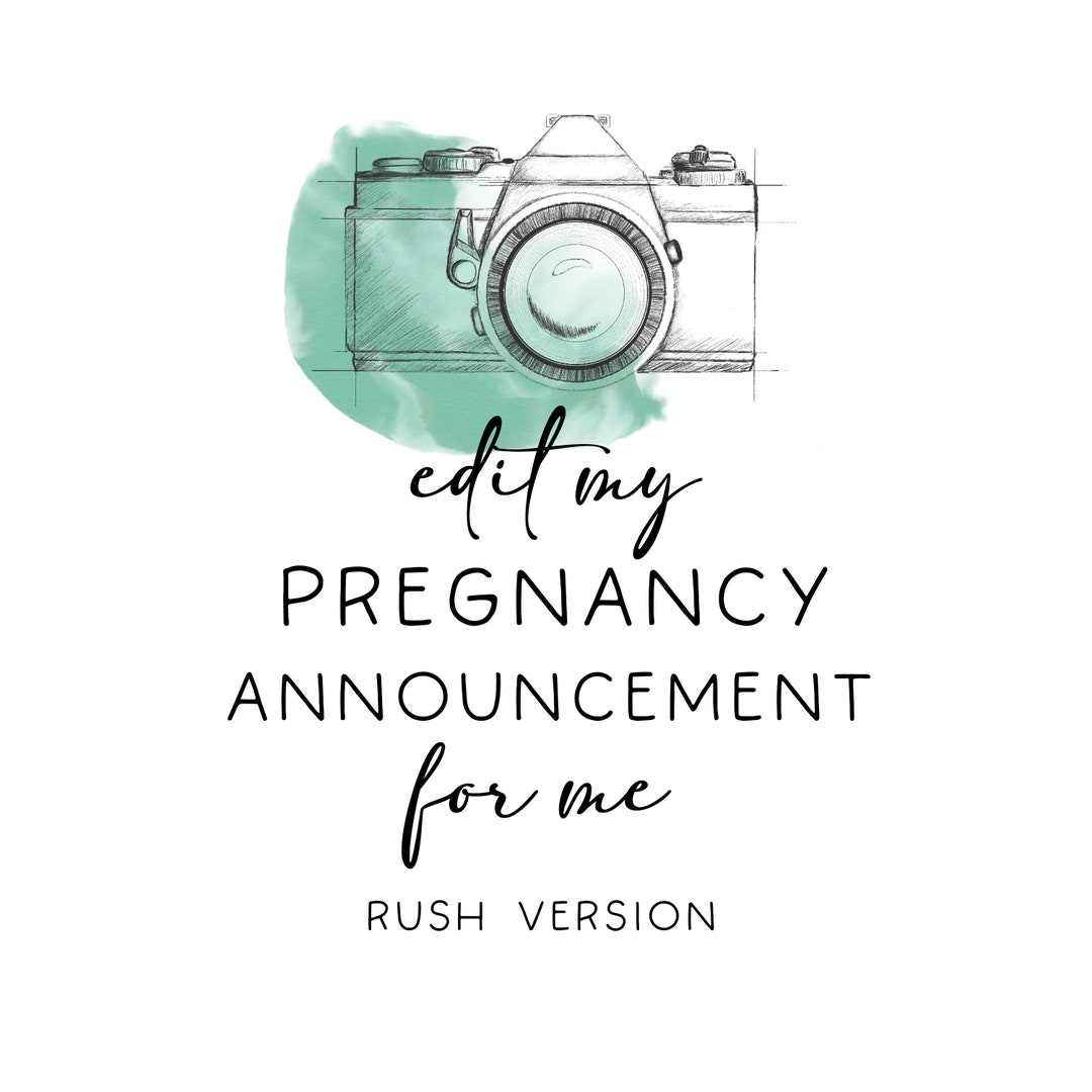 Rush Version Edit My Corjl Pregnancy Announcement Template for Me - for ...