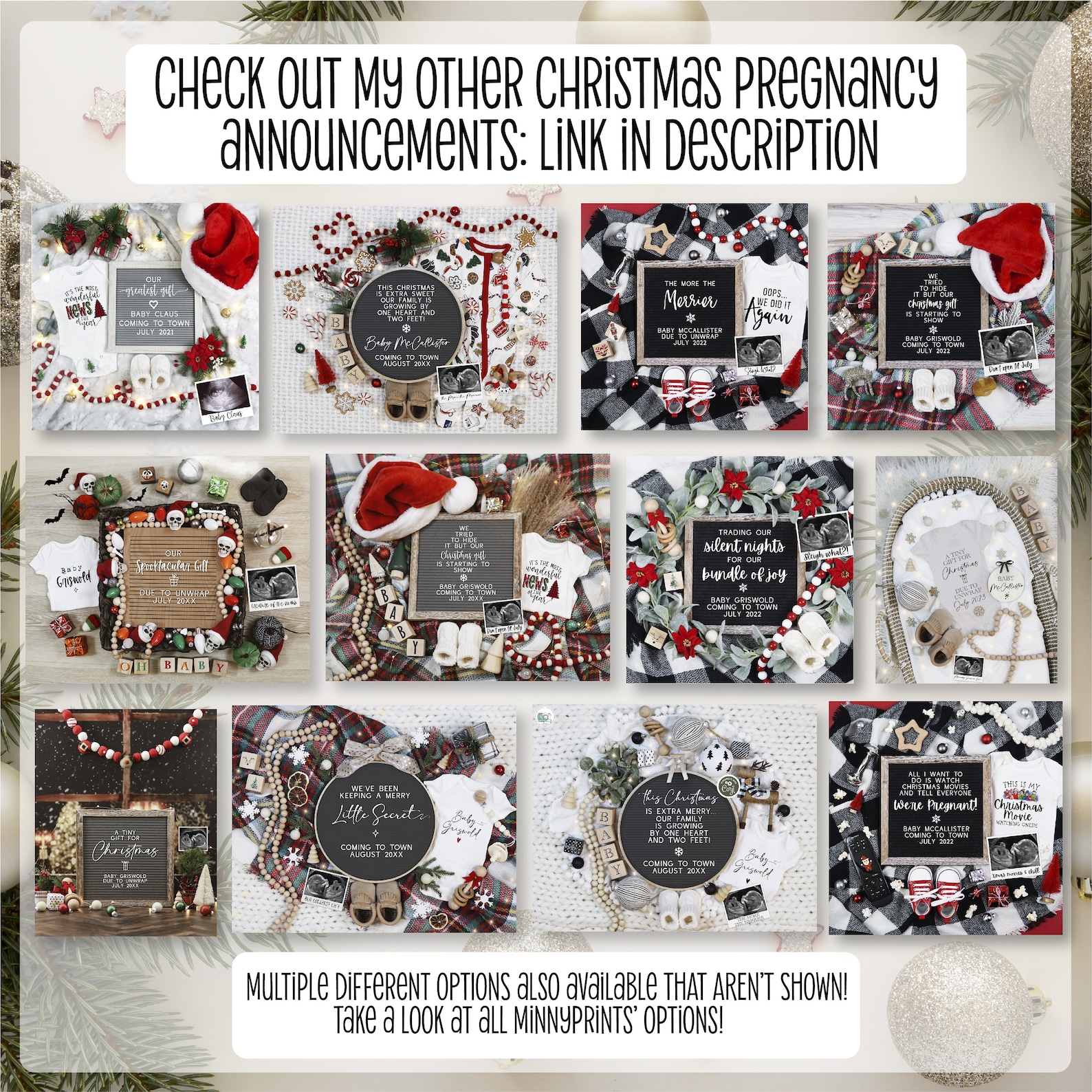 Rainbow Baby Christmas Announcement Digital Rainbow Baby - Etsy