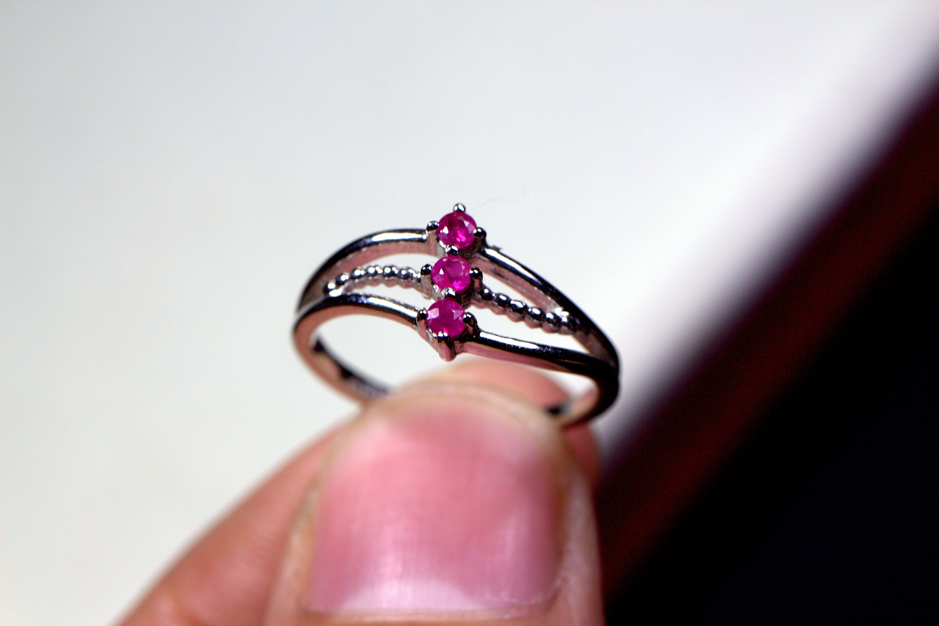 Ruby ring wedding ring July birthstone Red gemstone Round | Etsy