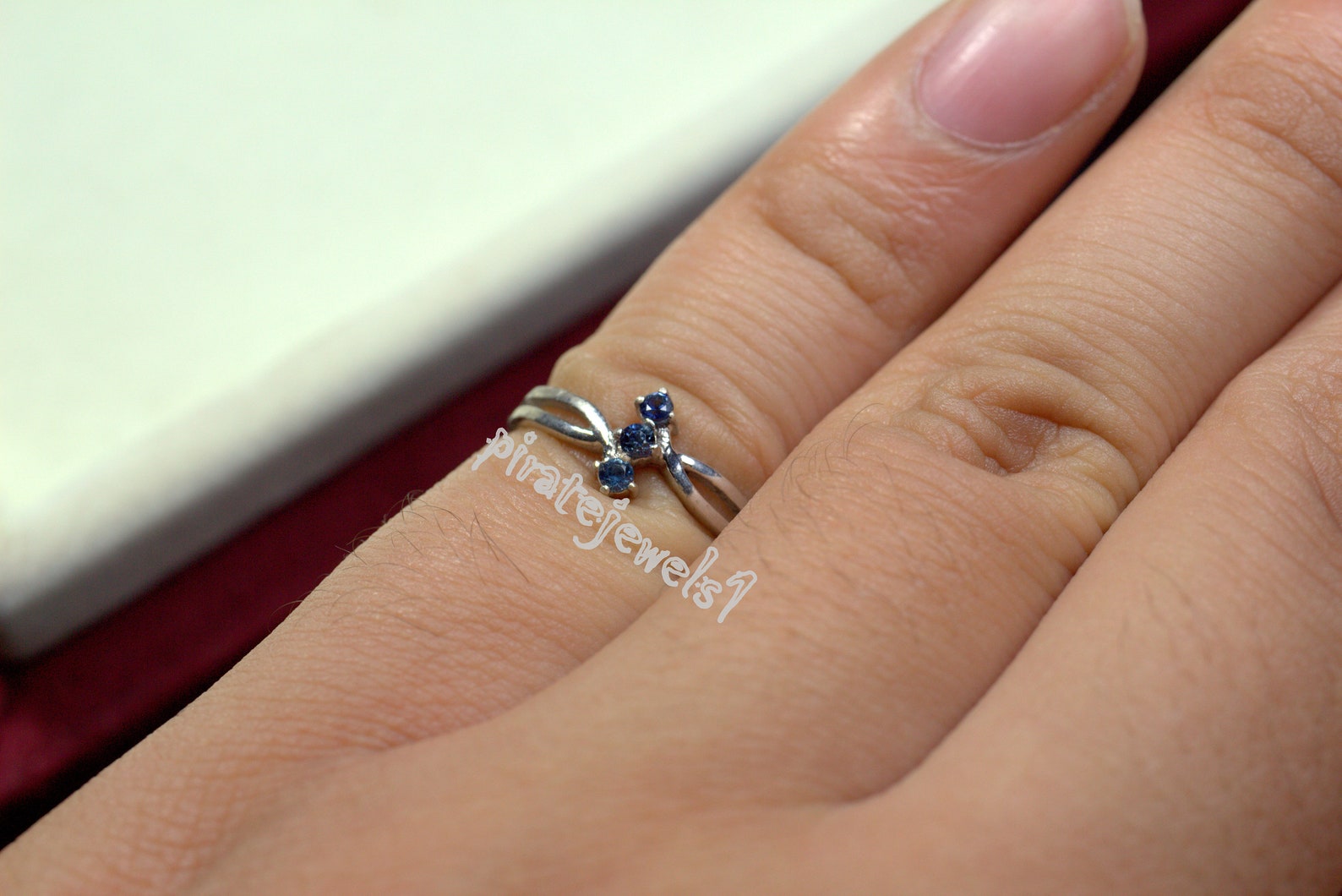 Sapphire Ring Natural Sapphire Round Cut Sapphire Sterling - Etsy