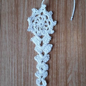 NEW White Crochet Icicles Ornaments, Your Choice of Aged White or Snow ...