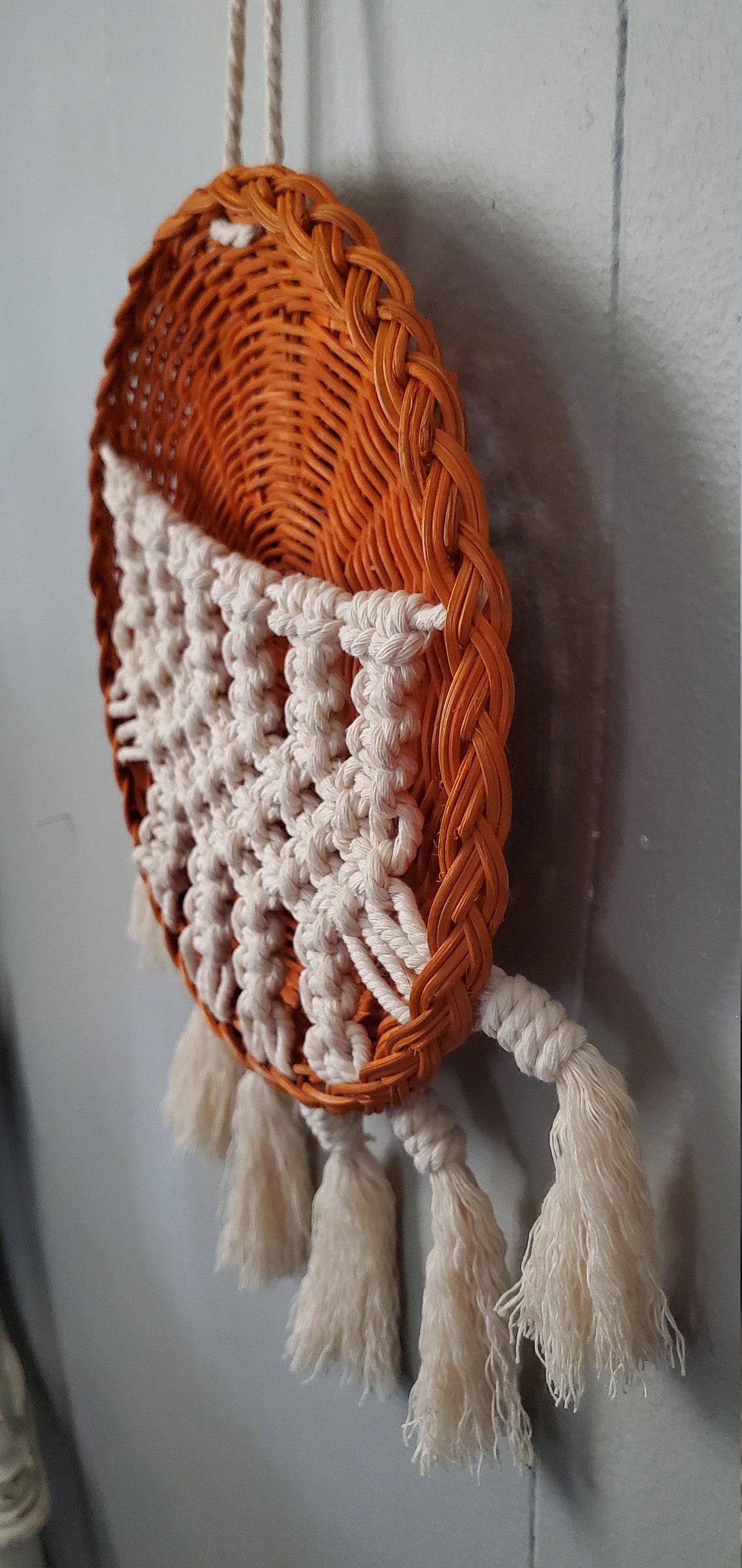 Orange Fall Macrame Basket - Etsy.de