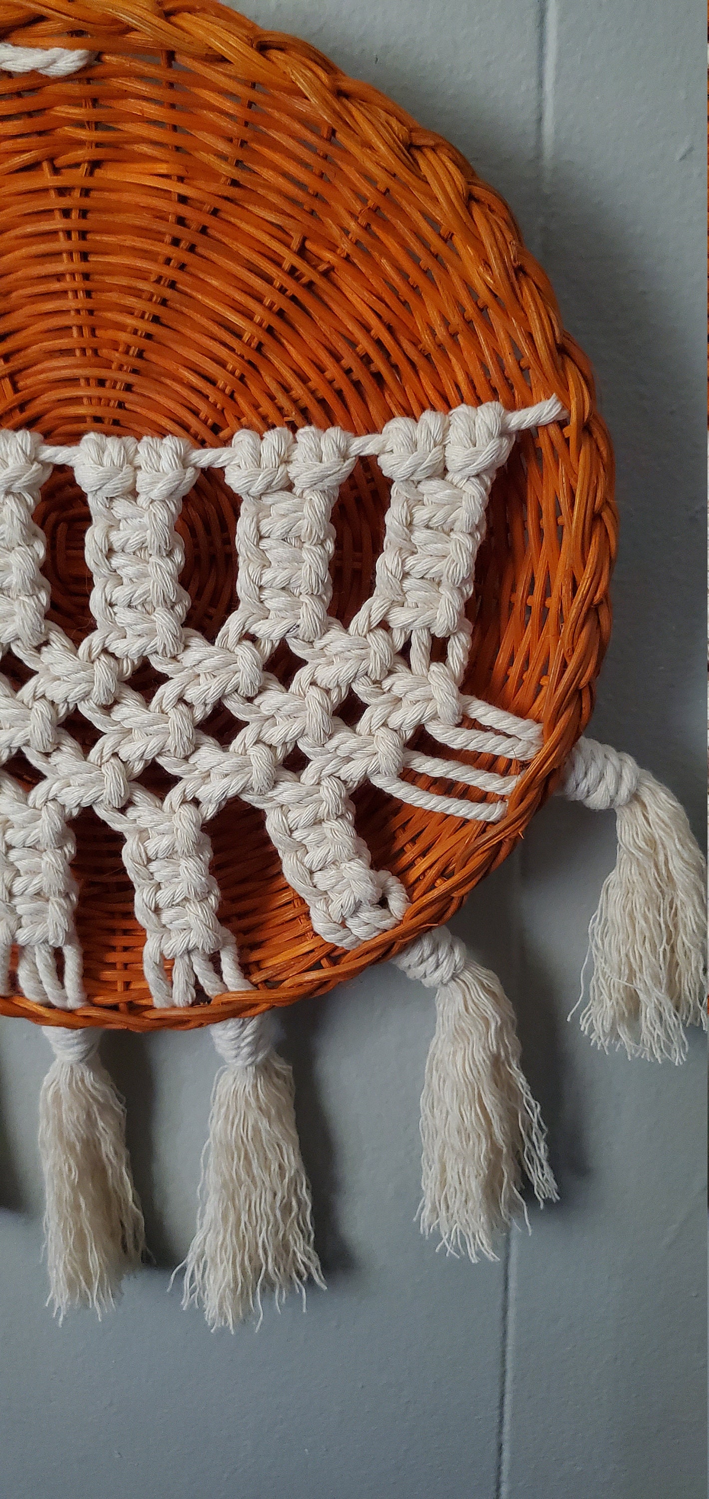Orange Fall Macrame Basket - Etsy.de