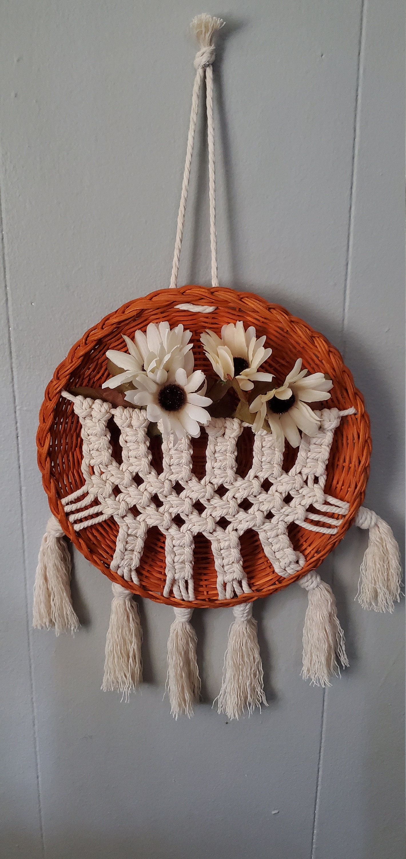 Orange Fall Macrame Basket - Etsy.de