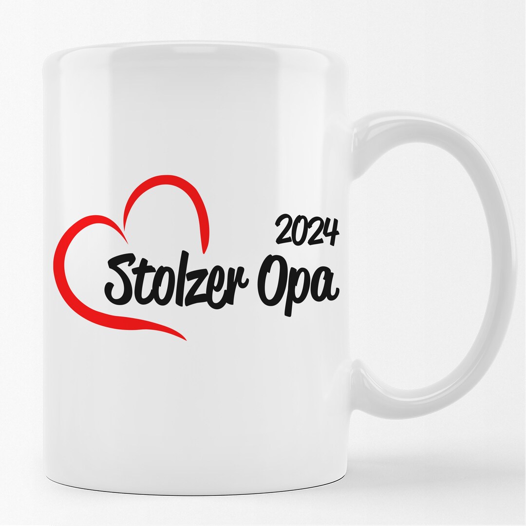 Huuraa Kaffeetasse Stolzer Opa 2024 Herz Keramik Tasse 330ml - Etsy