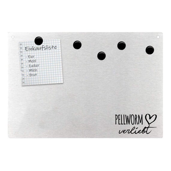 Magnetic board Kiel in love 42 x 30 cm pin board with name of your ...