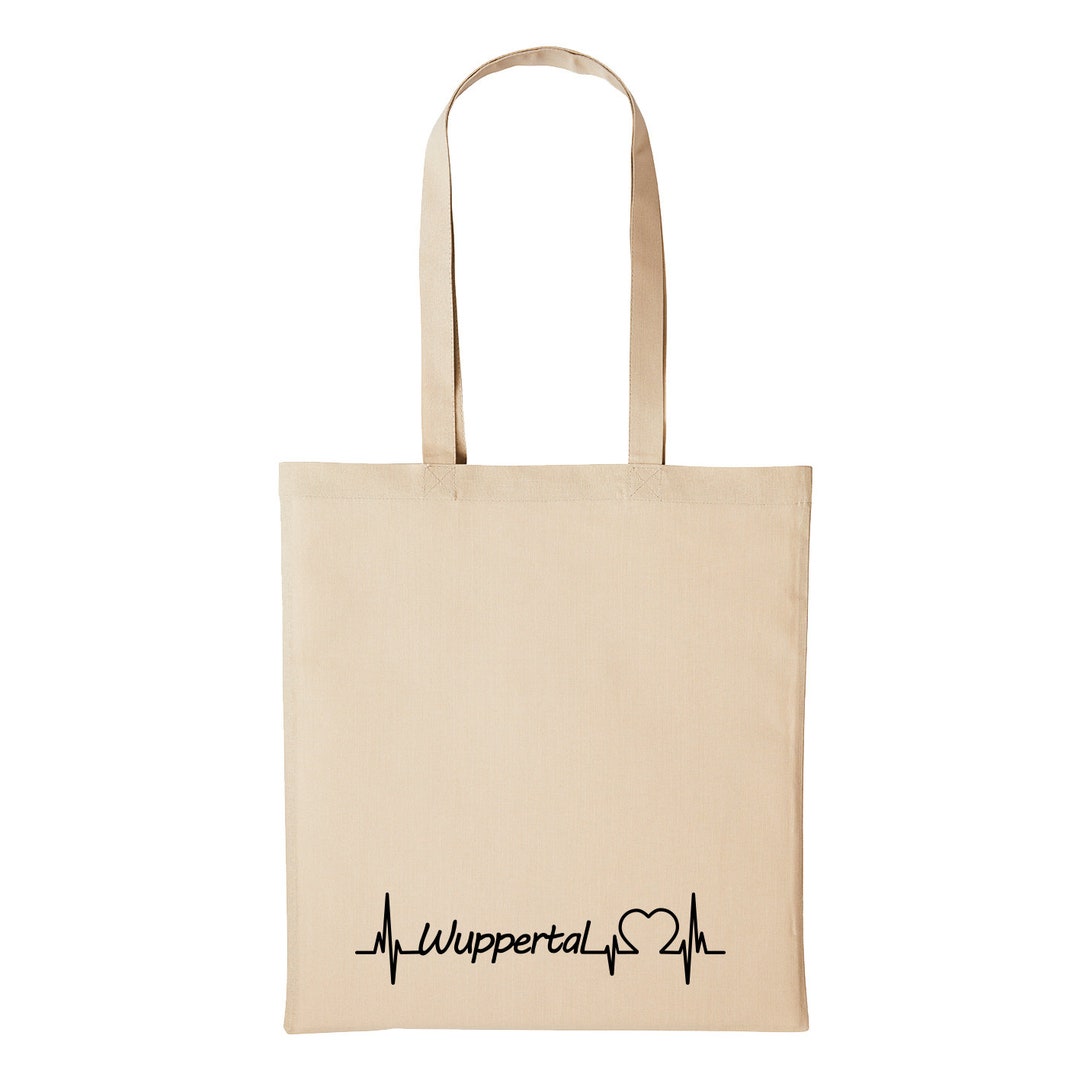 Jute Bag Wuppertal Heartbeat Pulse Bag Cotton 10 Liters - Etsy