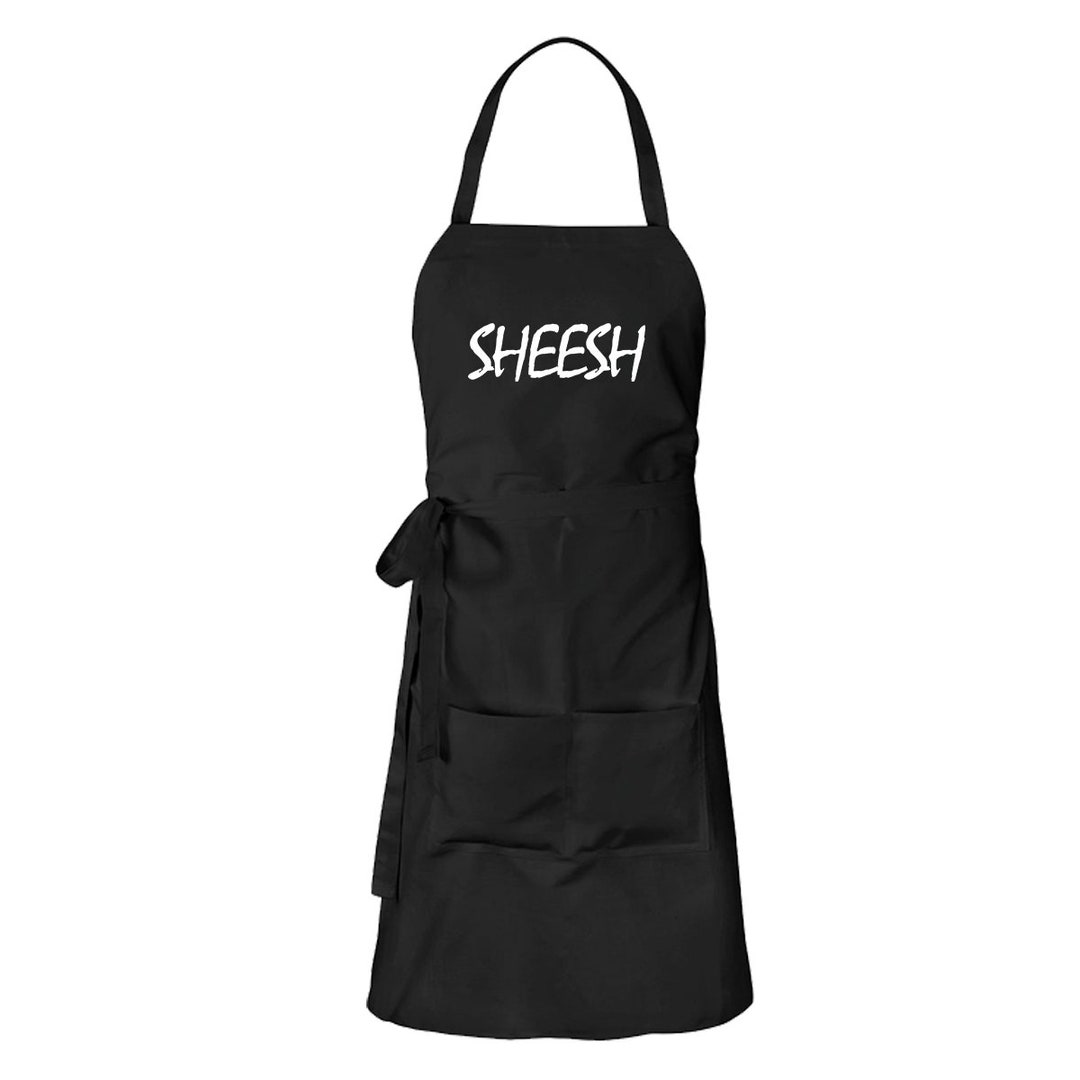 Huuraa Apron Sheesh Youth Word Unisex Pre-tie Cooking Apron Size With ...