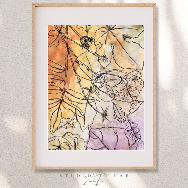 Abstract Leaf Art - Etsy