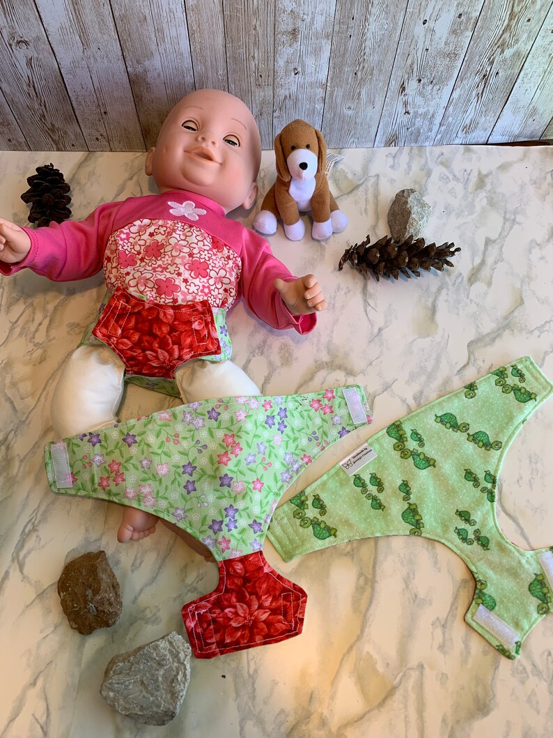 Baby Doll Dipers, Reusable Doll Diapers, Assorted Set of Diapers, Will ...
