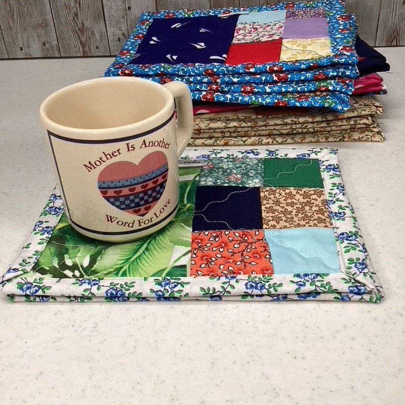 Quilted Mug Rug - Etsy