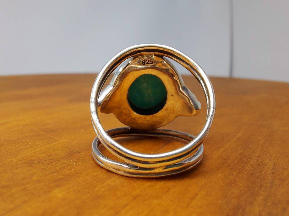 Sterling Silver Sleeping Beauty Turquoise Boho Ring - Etsy