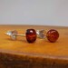 Mexican Red Amber Stud Earrings / Boho Gemstone Earrings / - Etsy