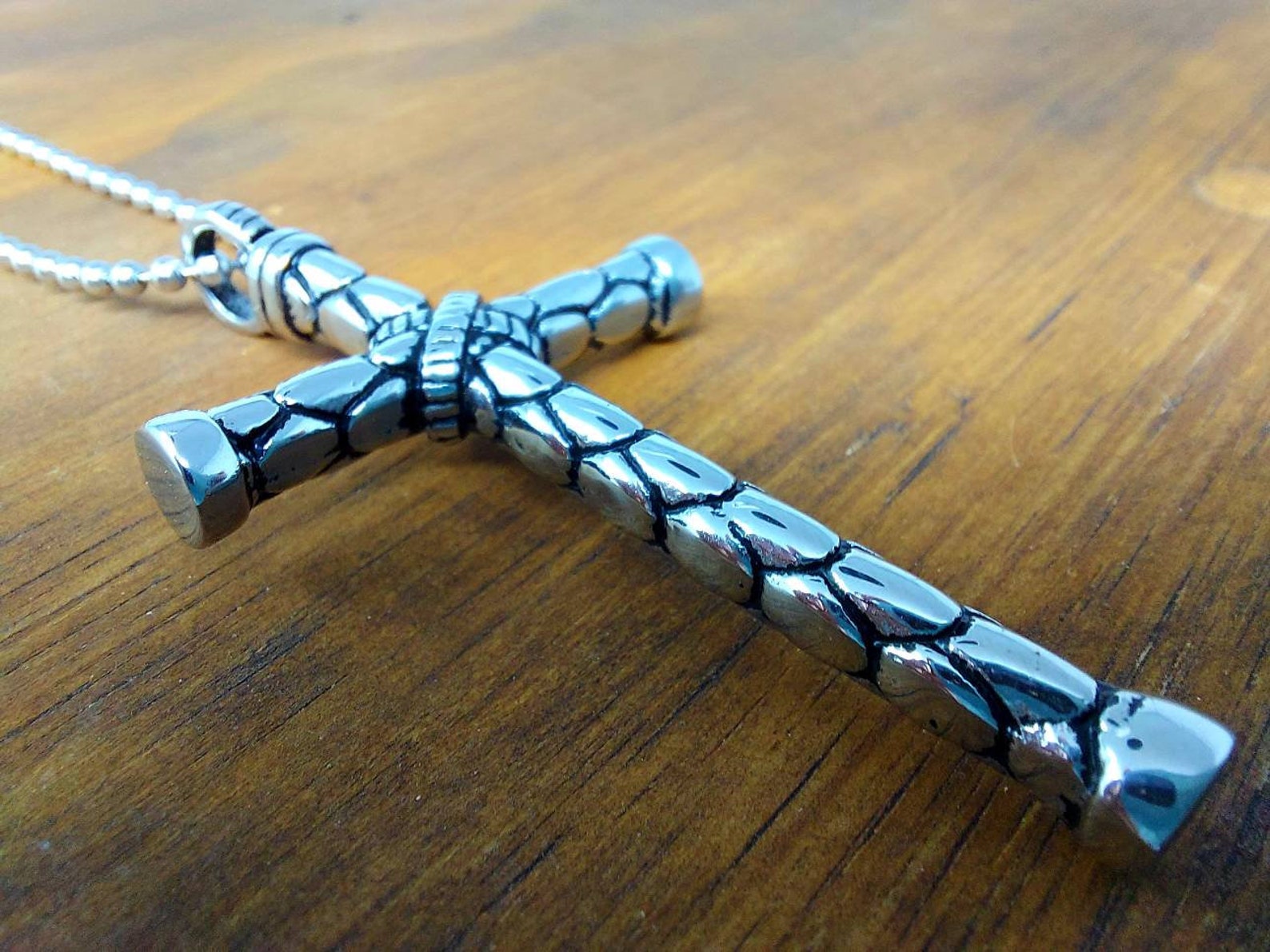 Mens Stainless Steel Cross Necklace - Etsy