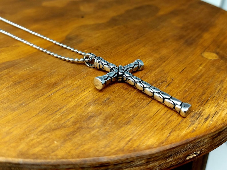 Mens Stainless Steel Cross Necklace | Etsy