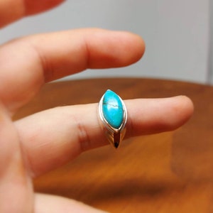 Sterling Silver Turquoise Statement Ring - Etsy