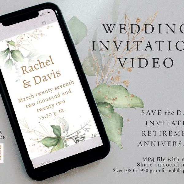 Animated Digital Wedding Invitations - Etsy