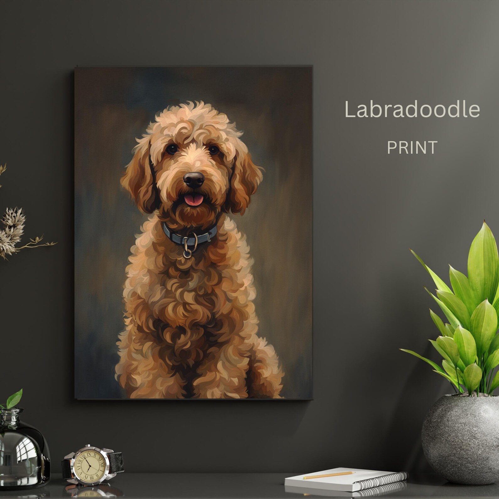 Labradoodle Watercolor Art Print: Dog Wall Decor, Pet Portrait, Pet ...