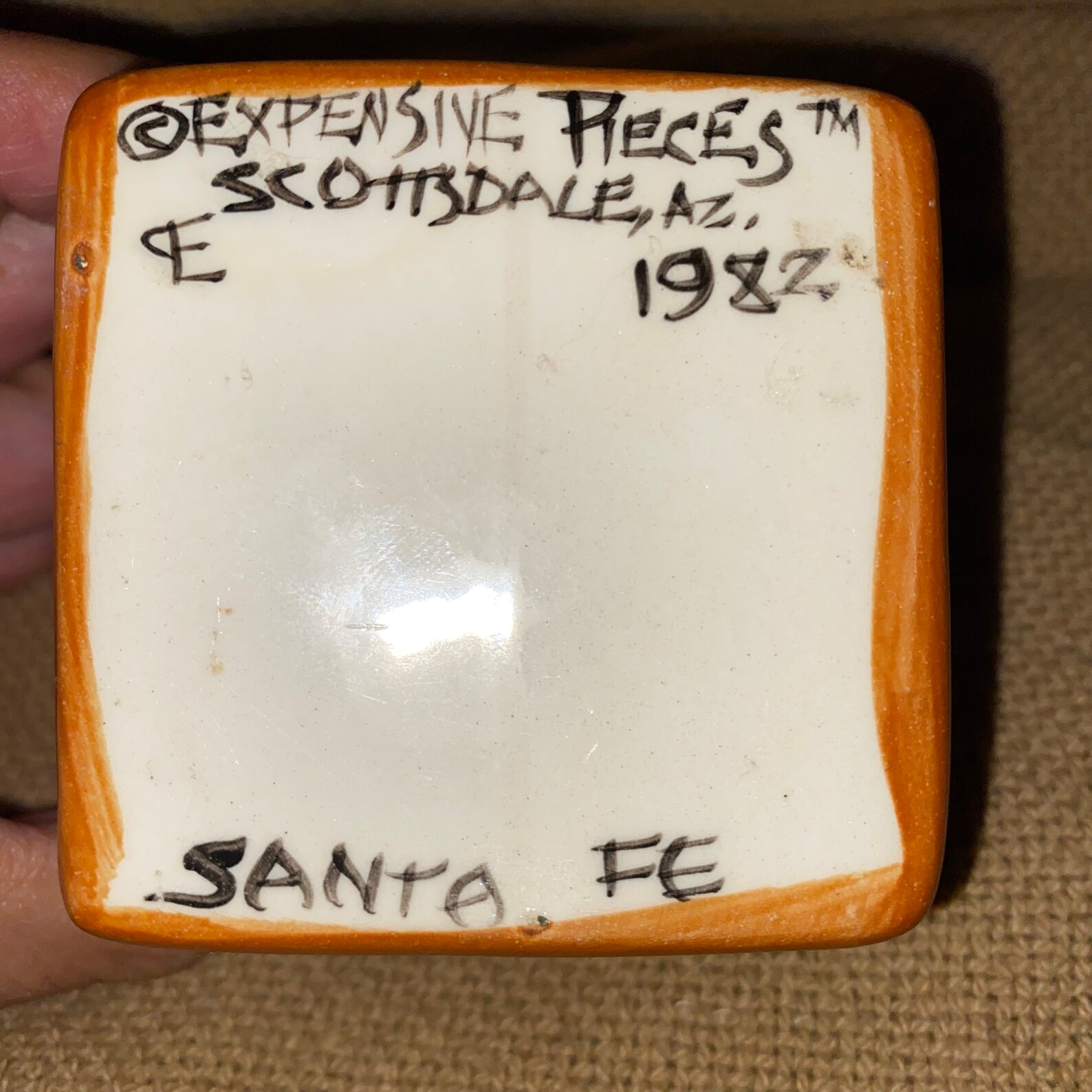 Vtg ‘82 Expensive Pieces Pottery SW Country Flowers Milk Carton Shape ...