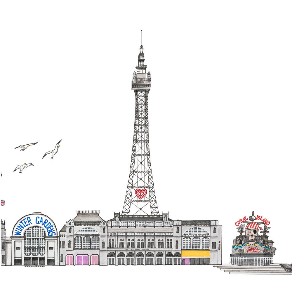 Blackpool Skyline Panoramic Wall Art - Etsy