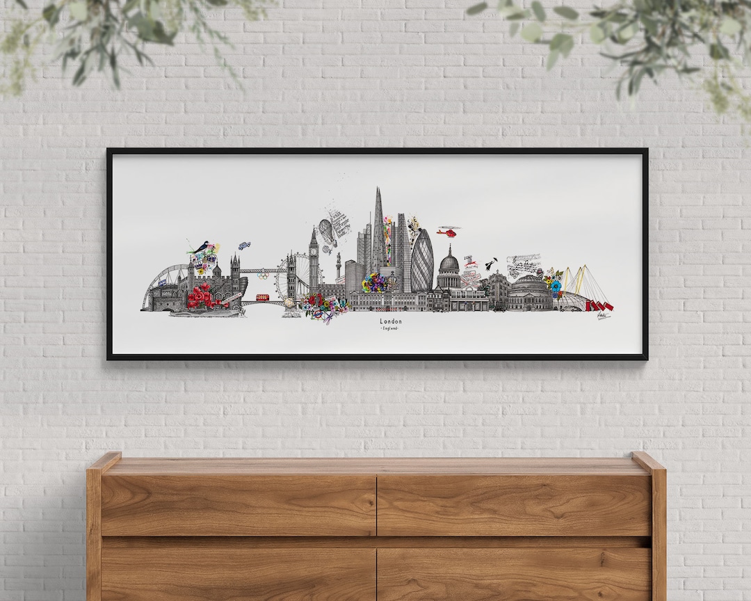 London Cityscape, Skyline Art Print, London Art Print - Etsy