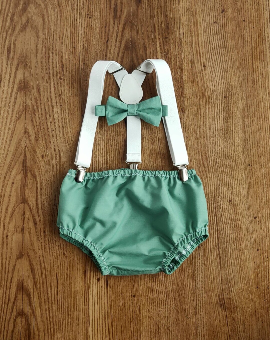 Sage Green Baby Boy Cake Smash Outfit Bloomer Diaper Cover - Etsy