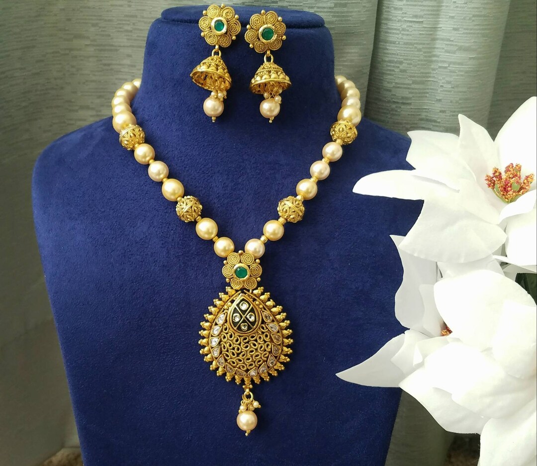 Anhänger Halskette Indischer Schmuck, Indische Halskette, Tempel ...