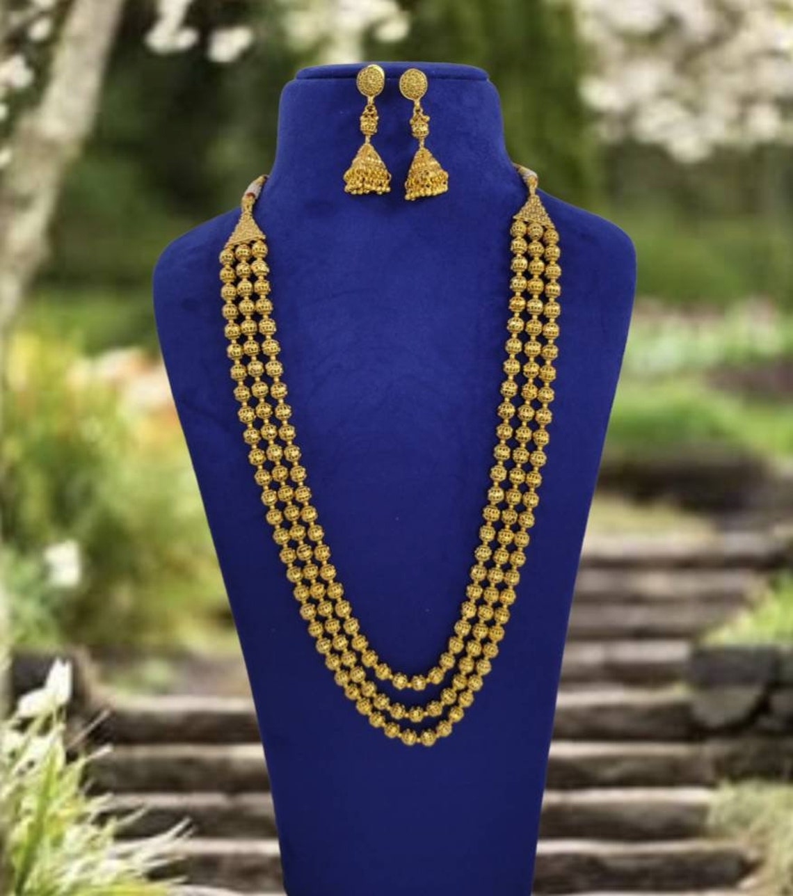 Gold Mala Indian Necklace Indian Jewelry, South Indian Jewelry ...