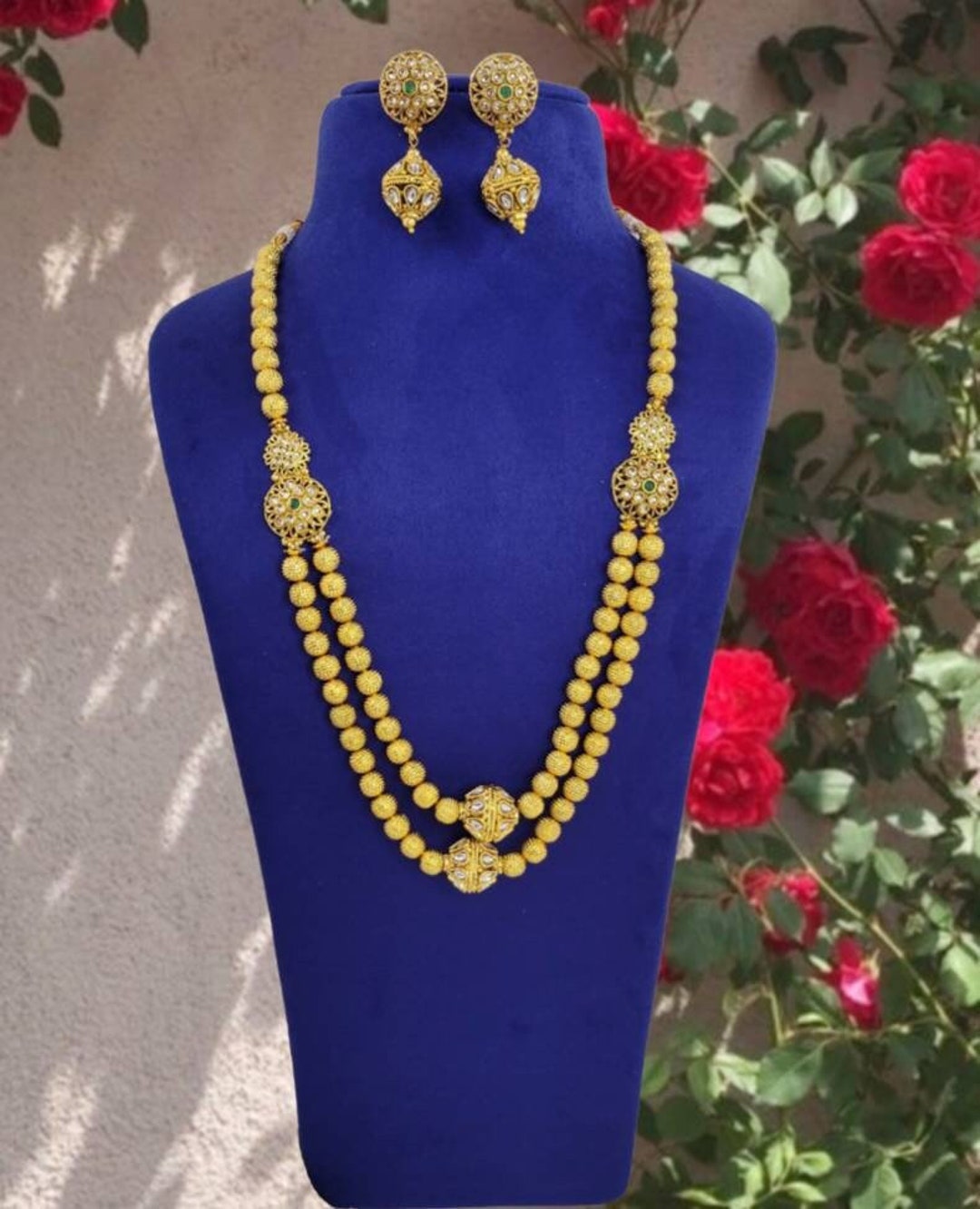 Gold Mala Indian Necklace Indian Jewelry, South Indian Jewelry ...