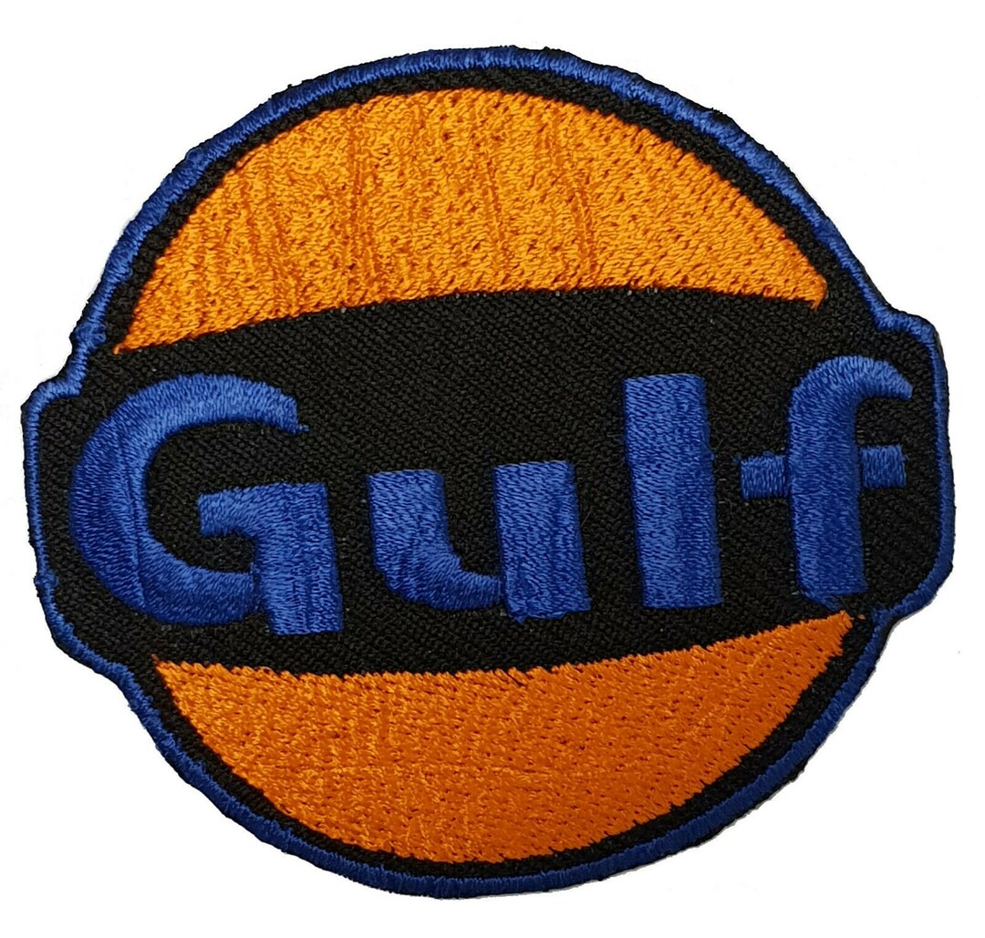 Embroidered Gulf Oil Gasoline Biker F1 Racing Iron/ Sew-on Patch/logo ...