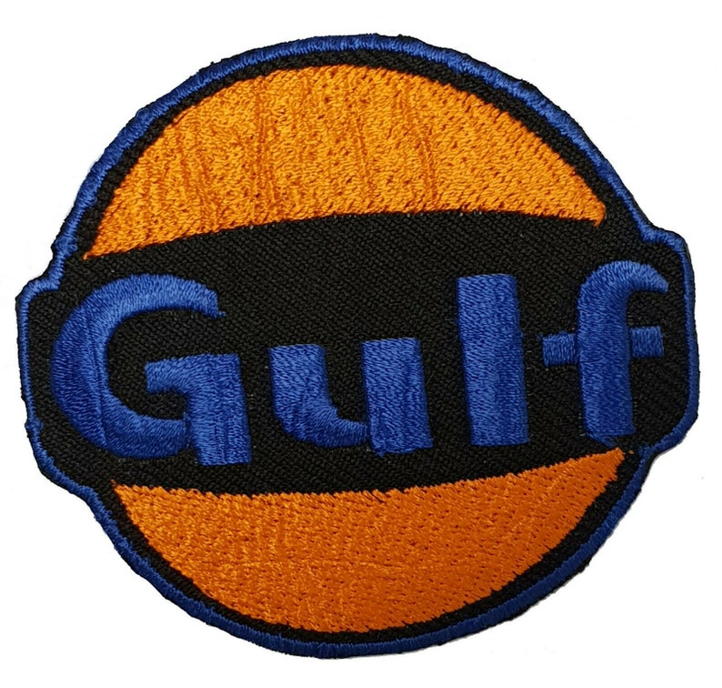 Embroidered Gulf Oil Gasoline Biker F1 Racing Iron/ Sew-on Patch/logo ...