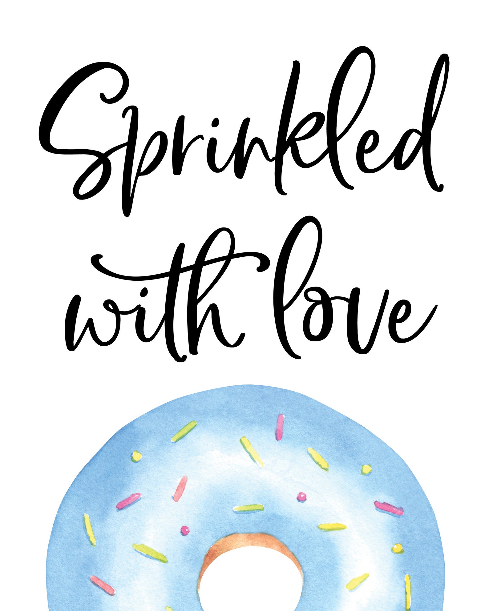 INSTANT DOWNLOAD Sprinkled With Love Sign Donut Baby | Etsy