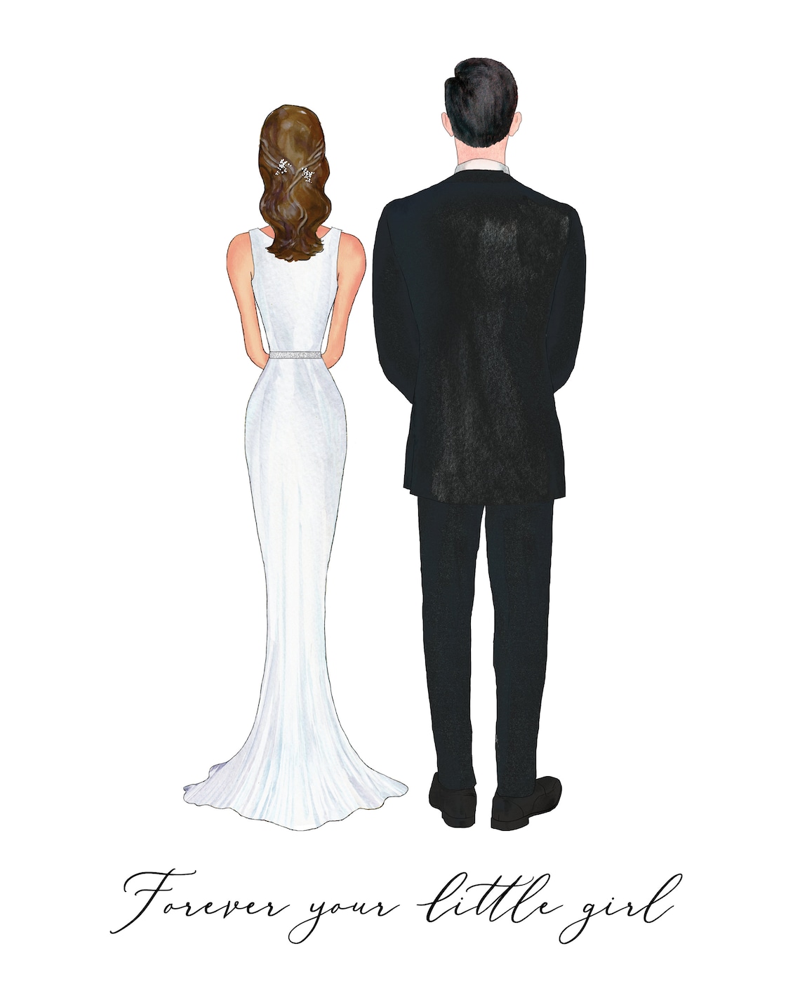 PRINTABLE Custom Father Of The Bride Art Daddy And | Etsy