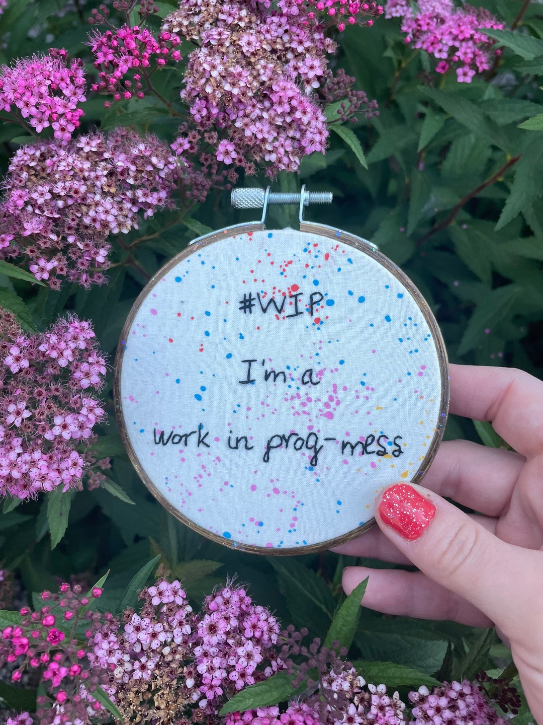 Ted Lasso Work in Progress 4'' Wall Art Embroidery Decoration - Etsy