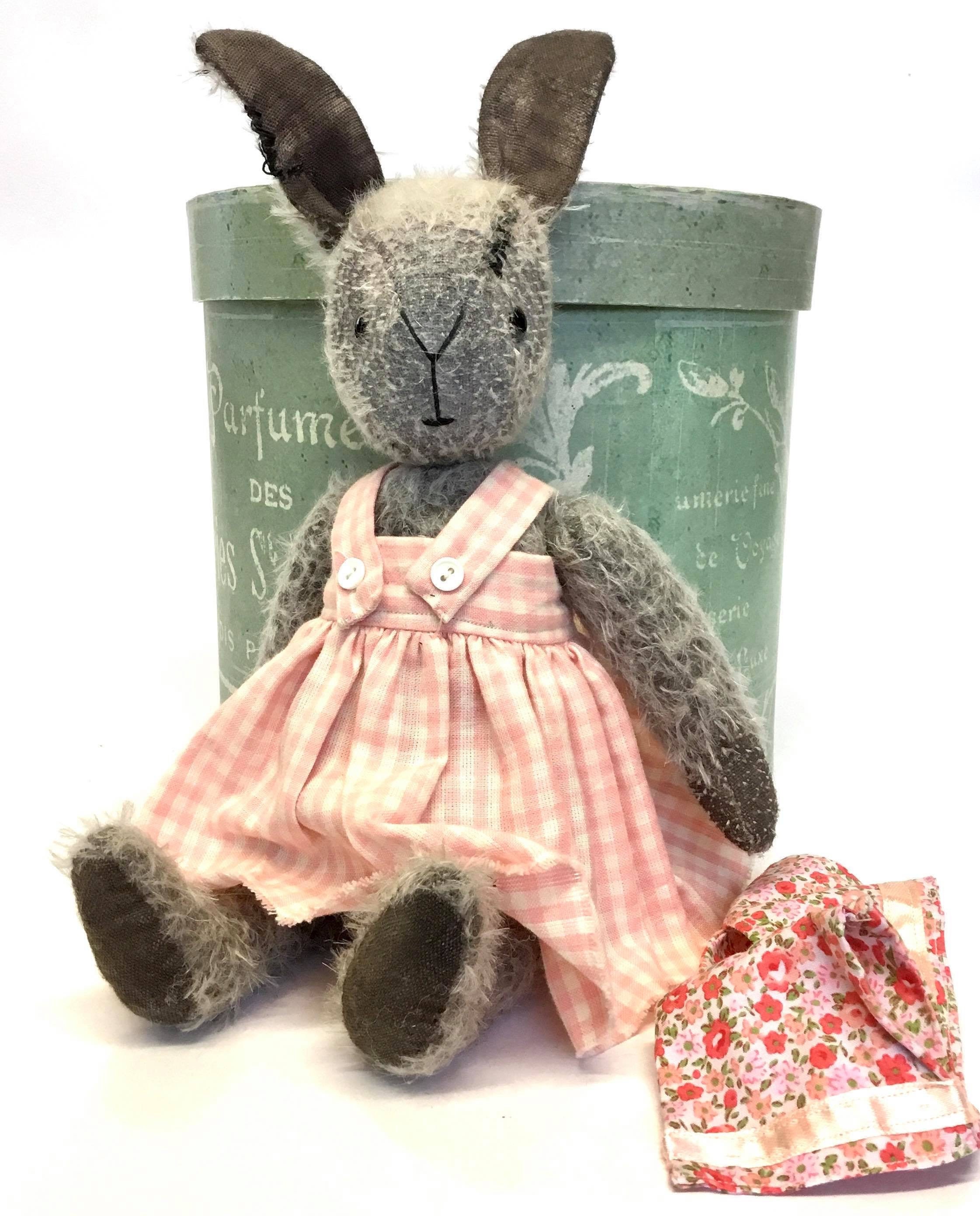 Clara, a Handmade One of a Kind, 100% Mohair Vintaged Dressed Rabbit - Etsy