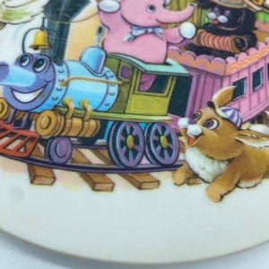 Vintage Toyland Express Train Little Engine Melmac Childrens Plates Set ...