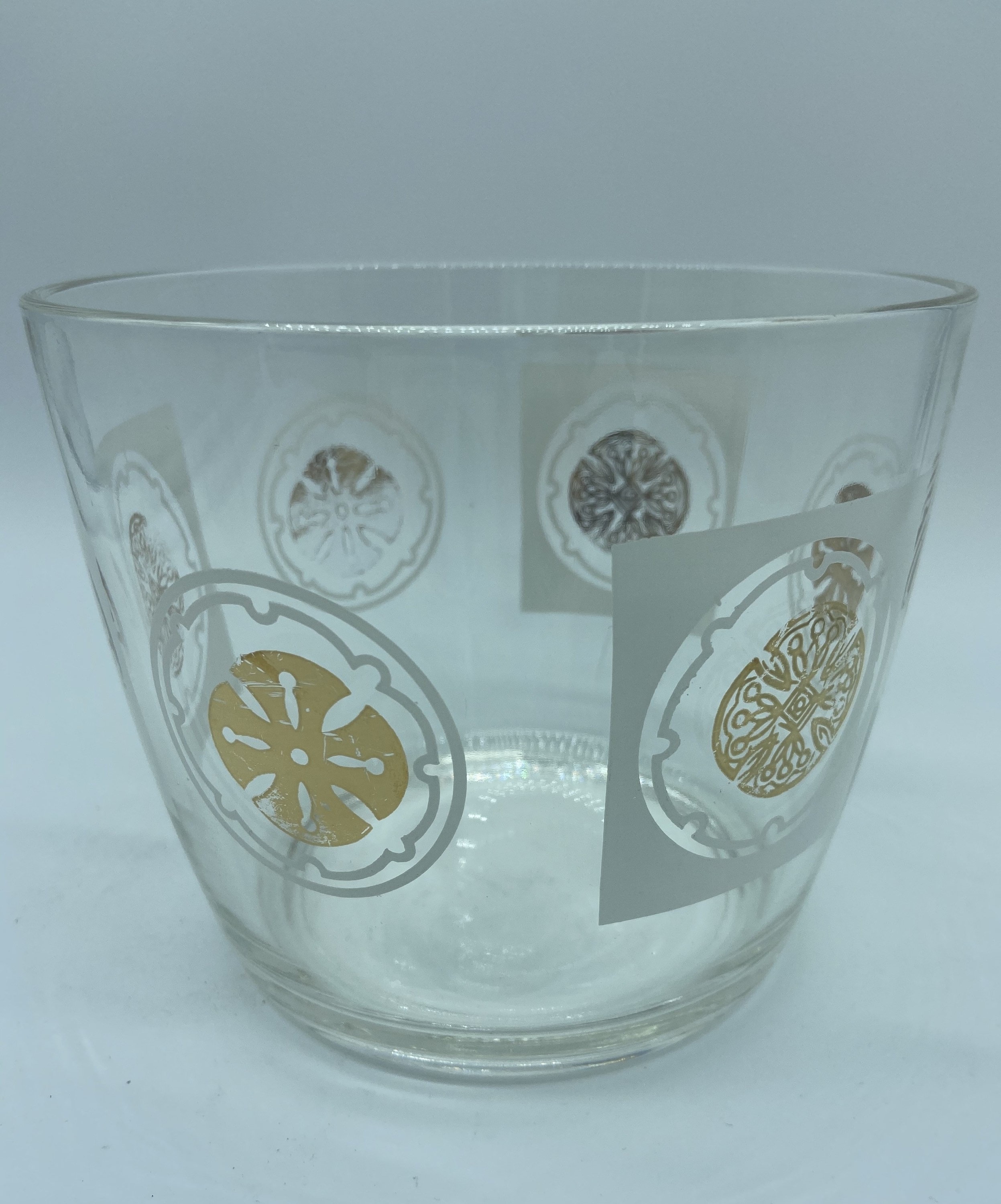 MCM Ice Bucket White Gold Coin Glass Bucket Bowl - Etsy