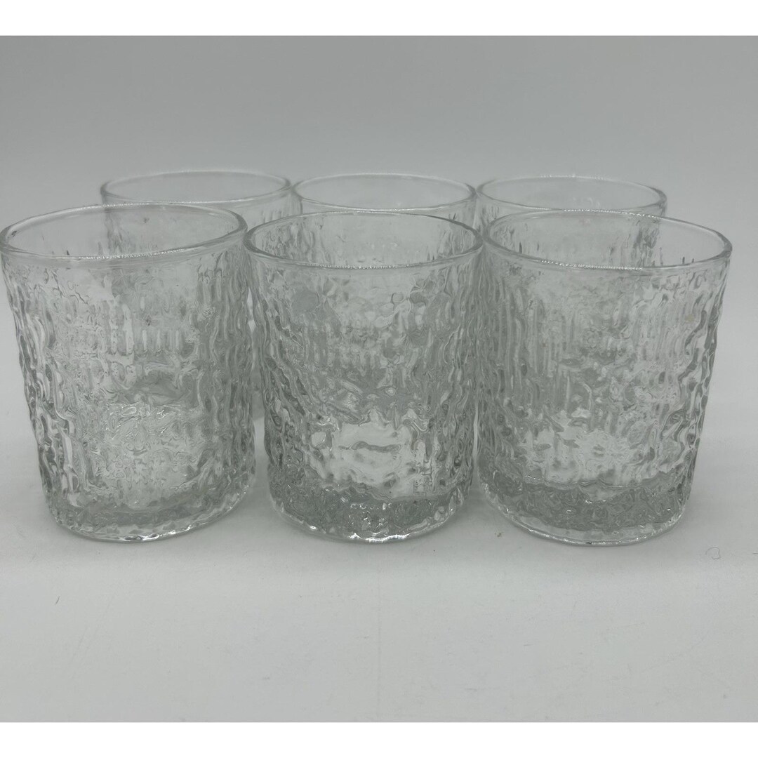 Vintage Bark Texture Shot Glasses 1970s Ravenhead Siesta Set of 6 ...