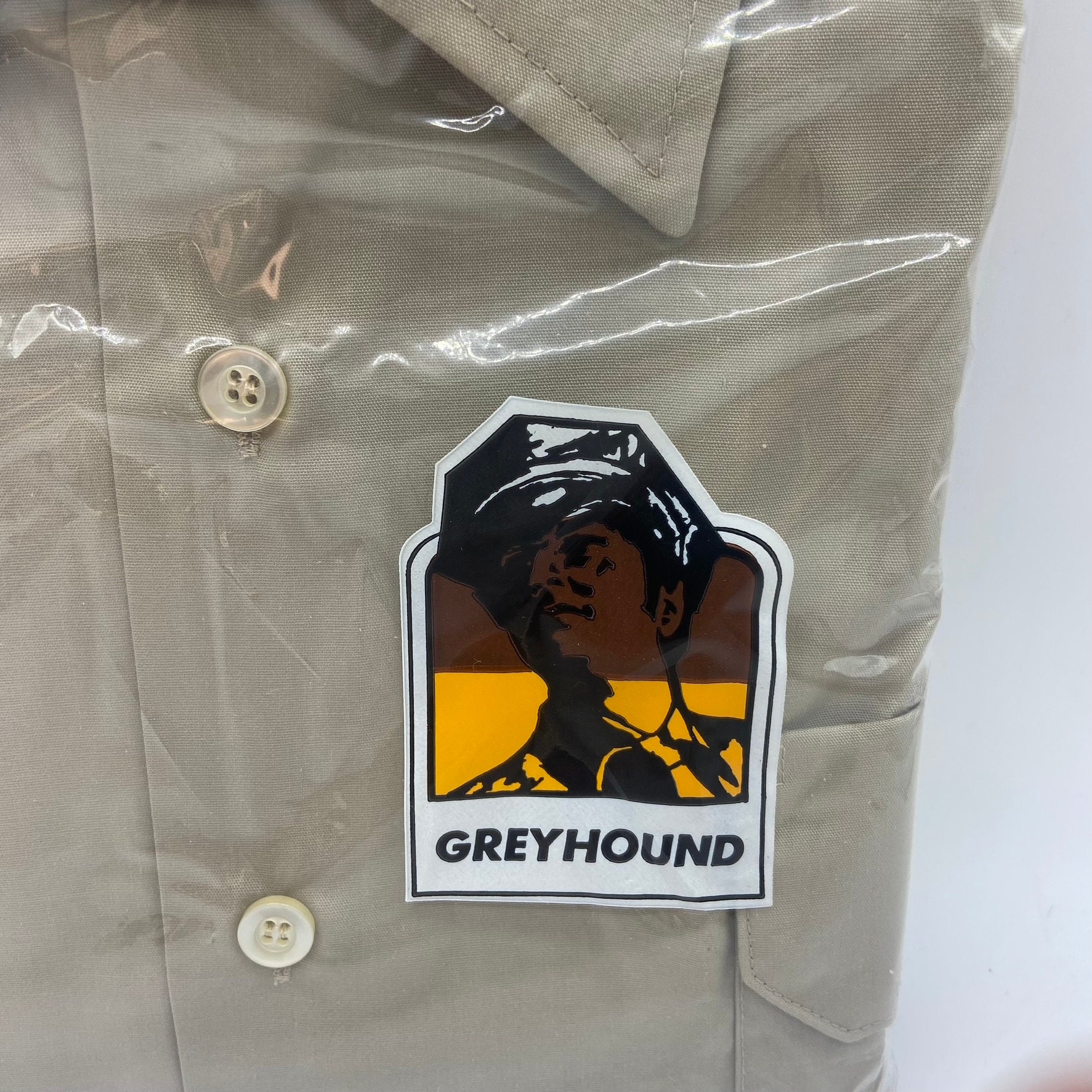 Vintage GREYHOUND BUS Driver Uniform Shirt in Pkg NOS New Old Stock Sz ...
