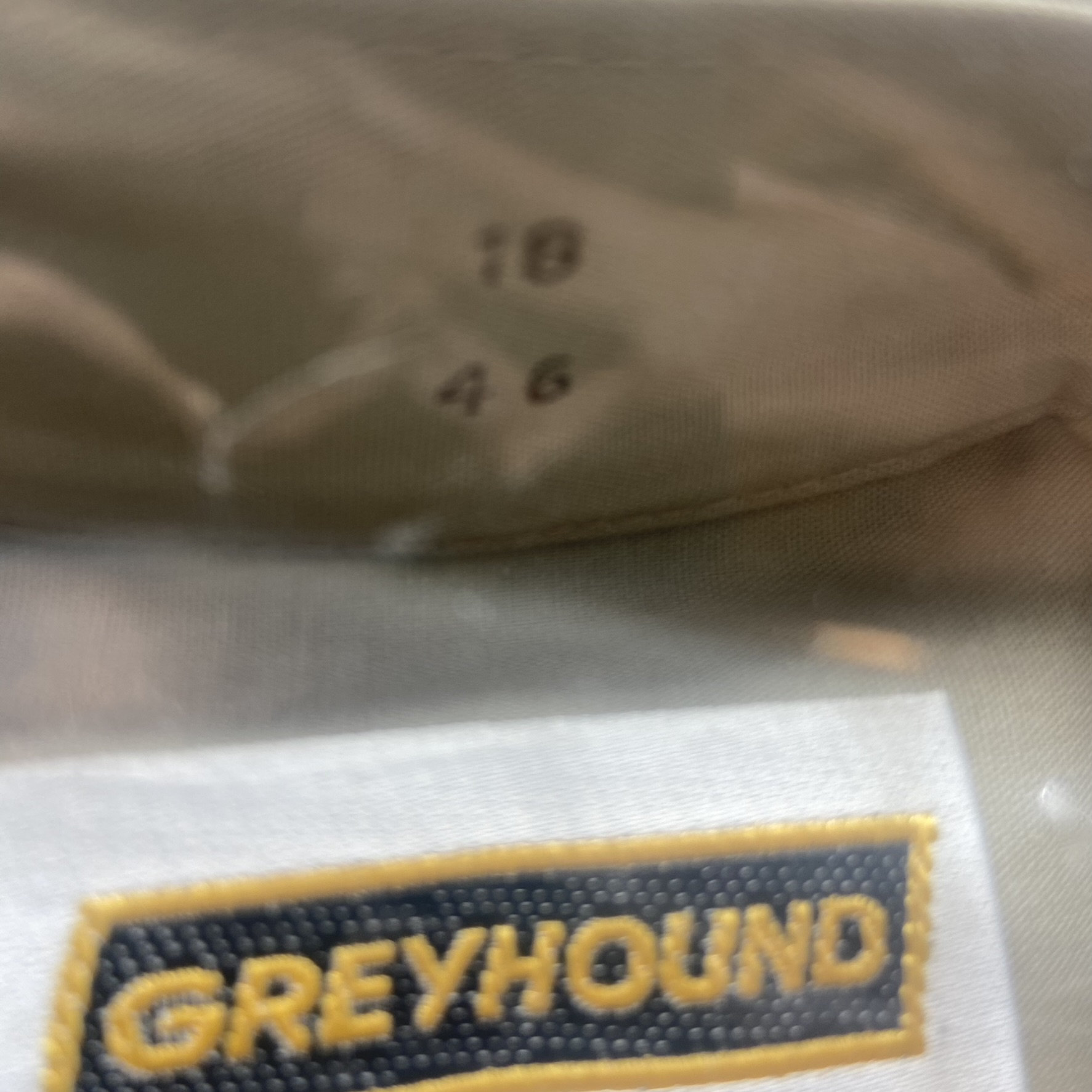 Vintage GREYHOUND BUS Driver Uniform Shirt in Pkg NOS New Old Stock Sz ...