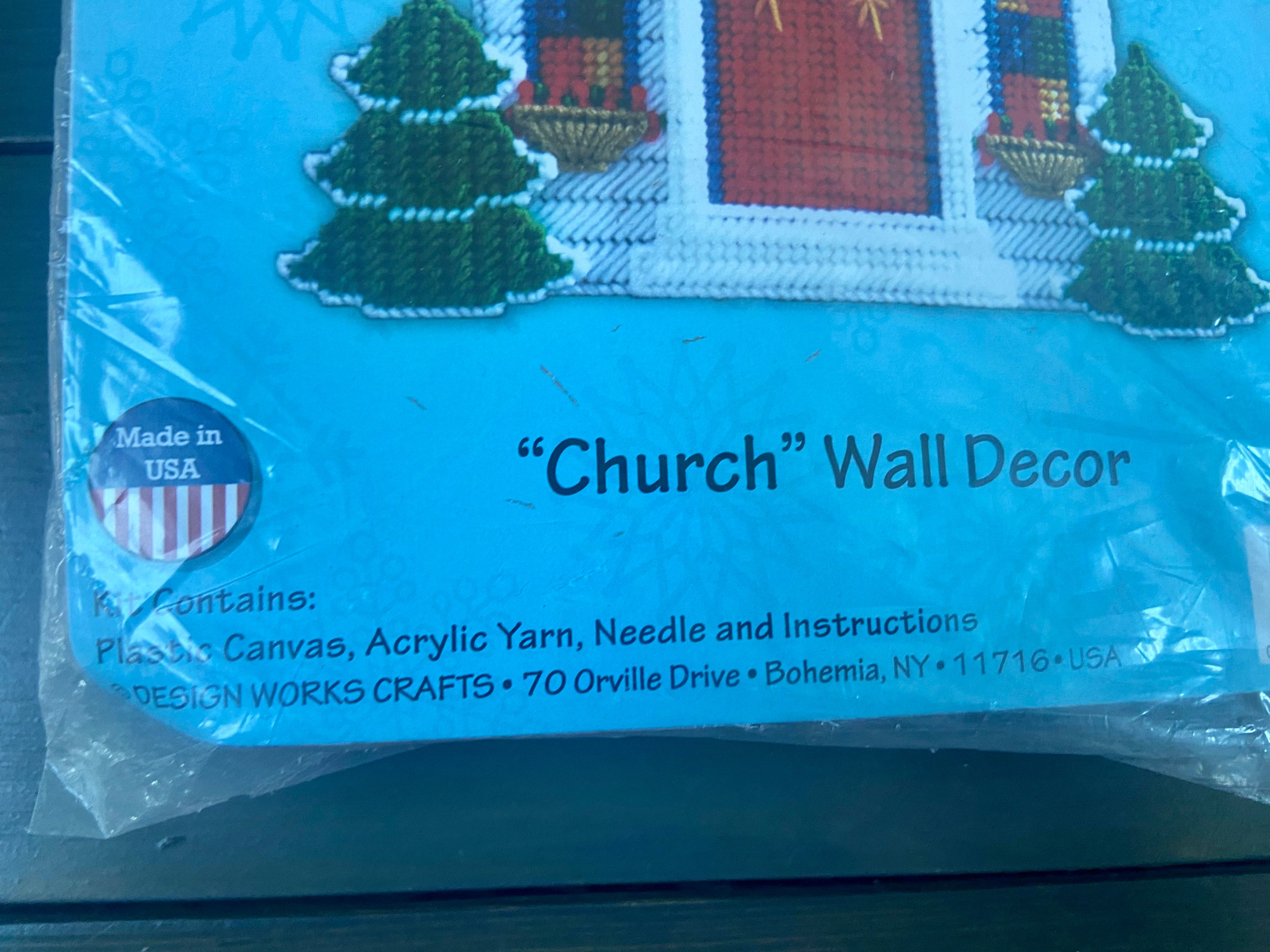 Design Works Plastic Canvas Kit Church Christmas Wall Decor New 12x15 ...