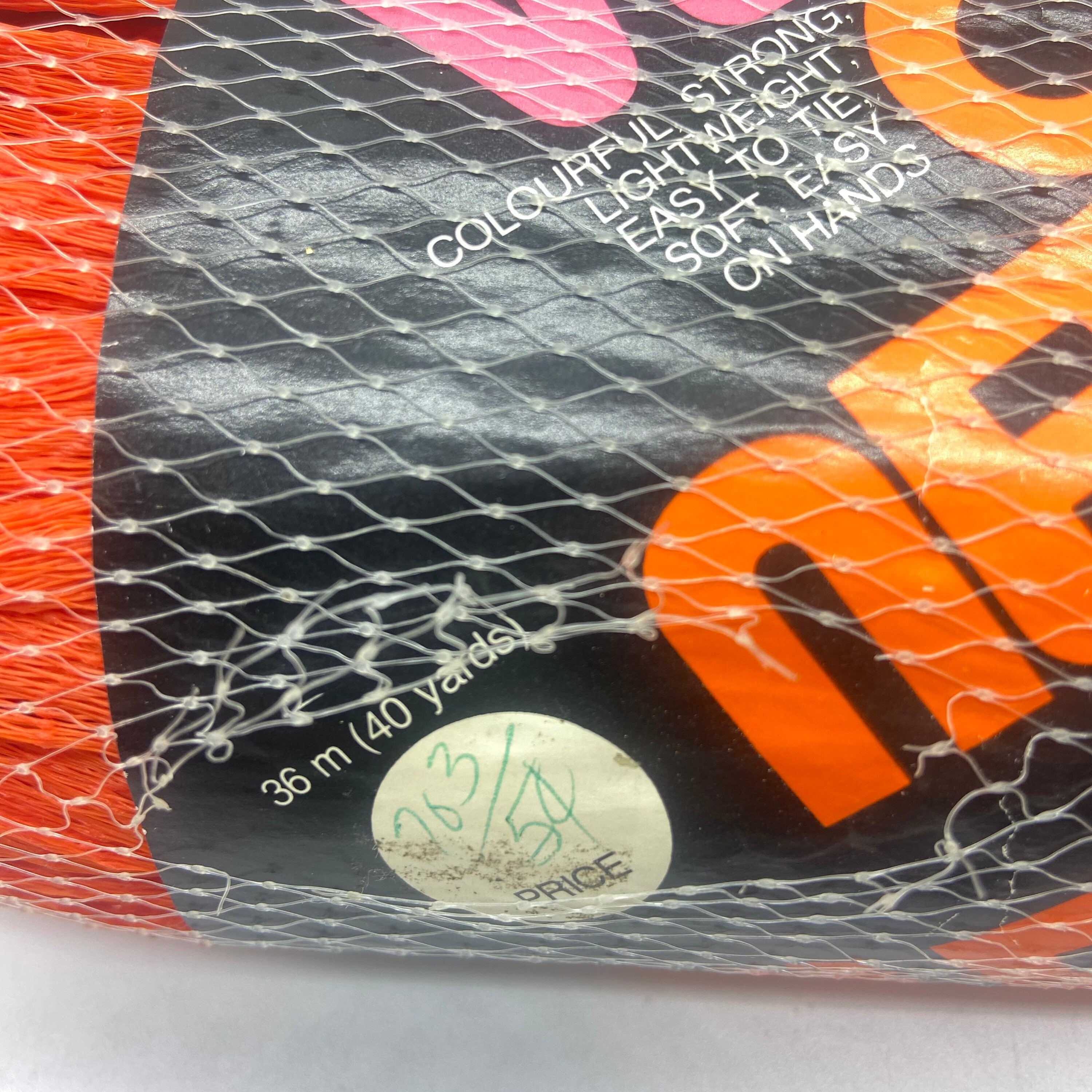 VEXAR Lot of 2 Macrame Craft Netting White Orange 40 Yd Mesh Net Plant ...